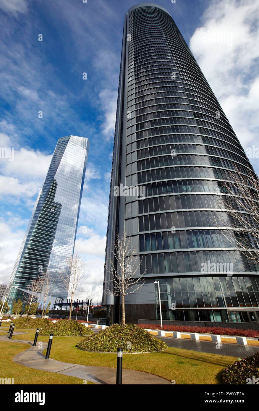 CTBA, Cuatro Torres Business Area, Madrid, Spain Stock Photo - Alamy