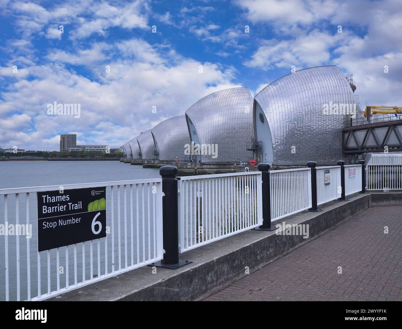 Thames flood barrier bike hi-res stock photography and images - Alamy