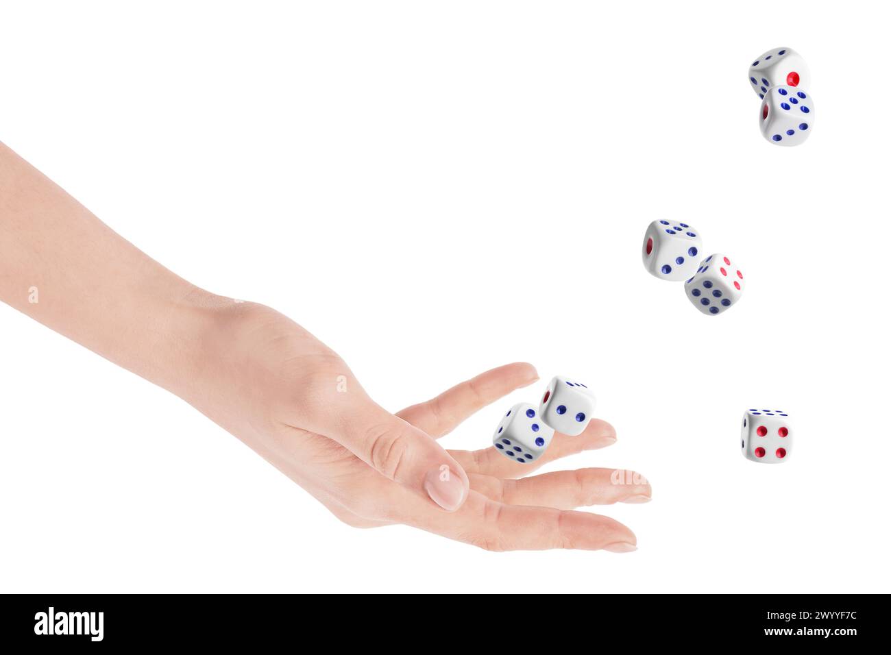 Hand throwing dice hi-res stock photography and images - Alamy