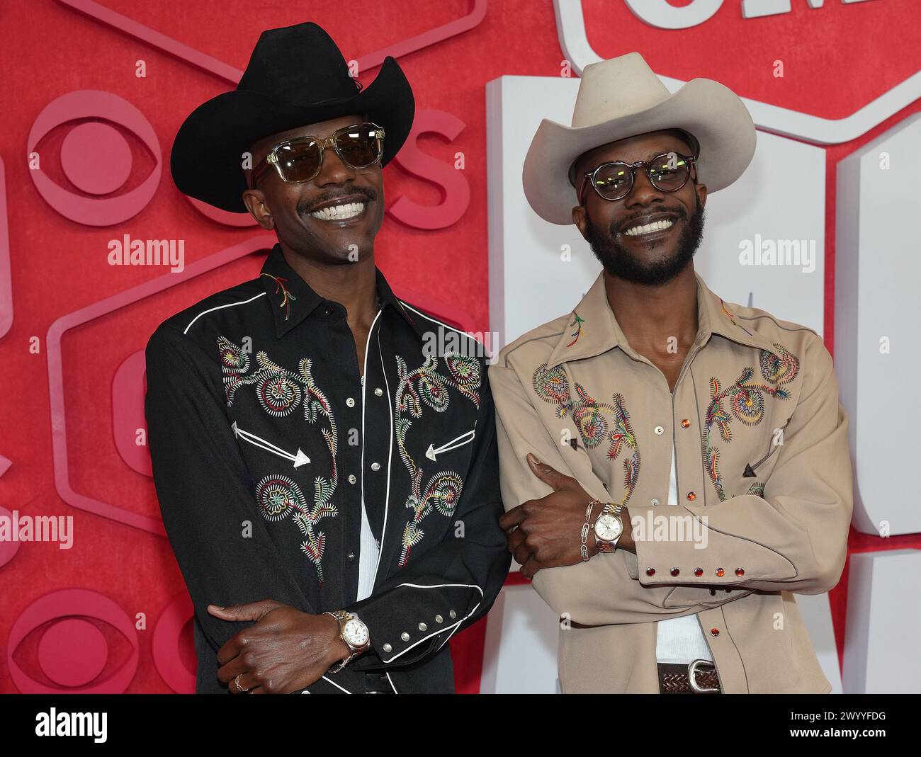 Torrence Thomas and Thurman Thomas of THEBROSFRESH attend the 2024 CMT ...