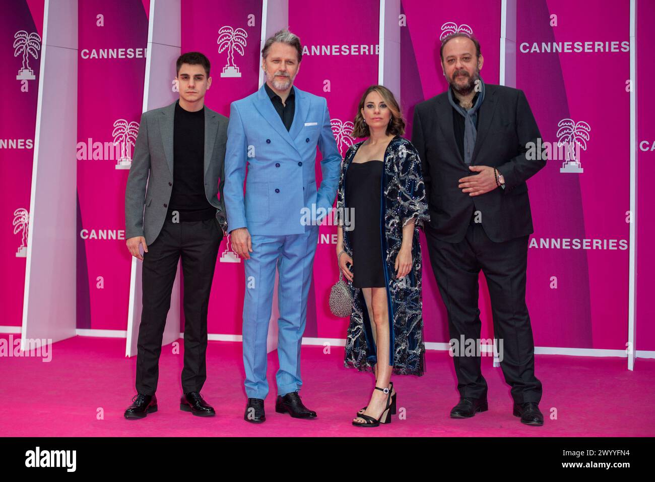 Cannes, France. 08th Apr, 2024. Lazar Tasic, Dragan Micanovic, Milica ...