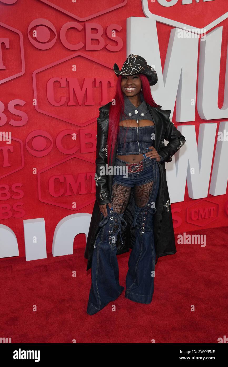 Reyna Roberts attends the 2024 CMT Music Awards at Moody Center on ...
