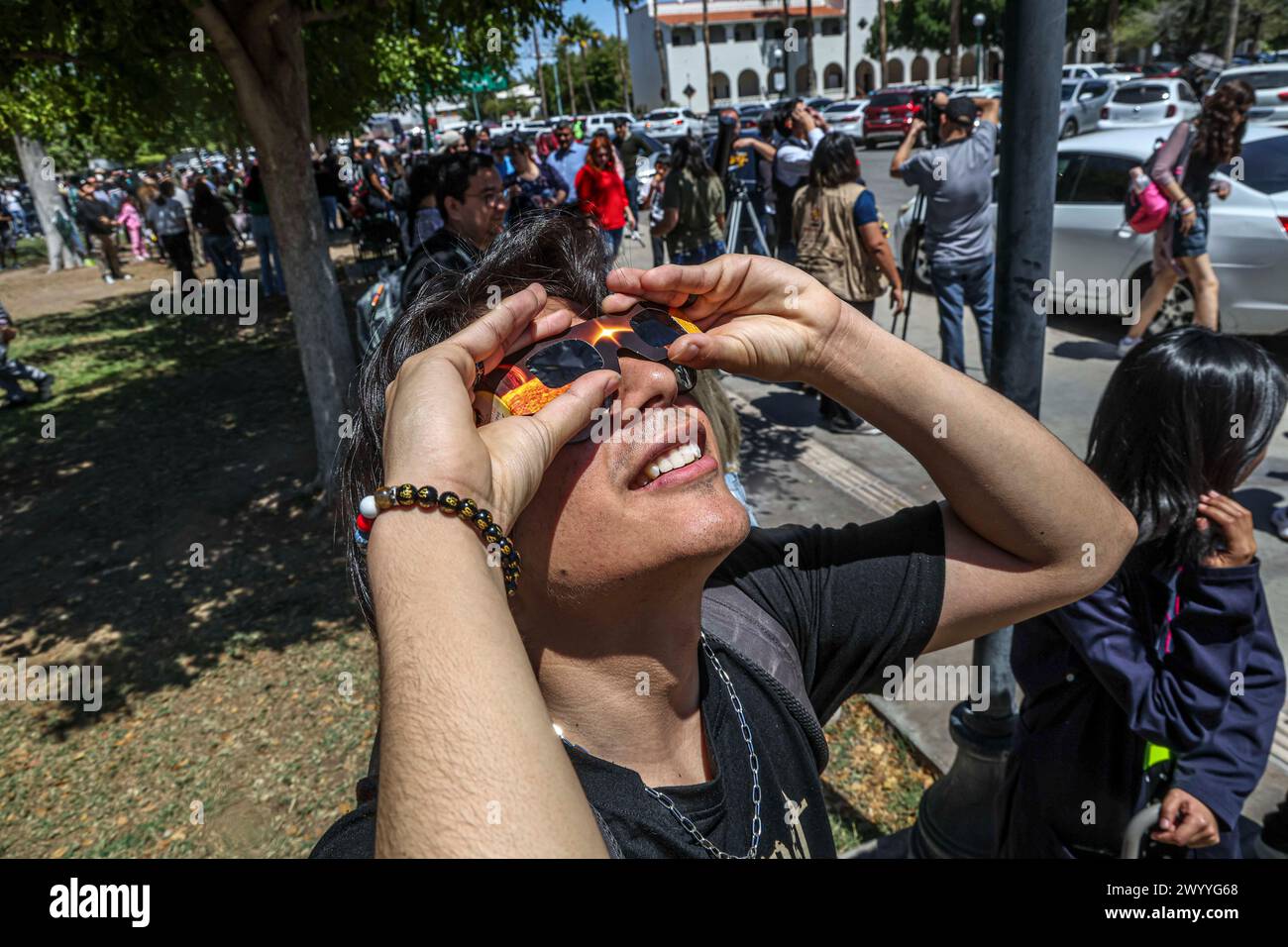 HERMOSILLO, MEXICO - APRIL 8: Student and scientific community gathered ...