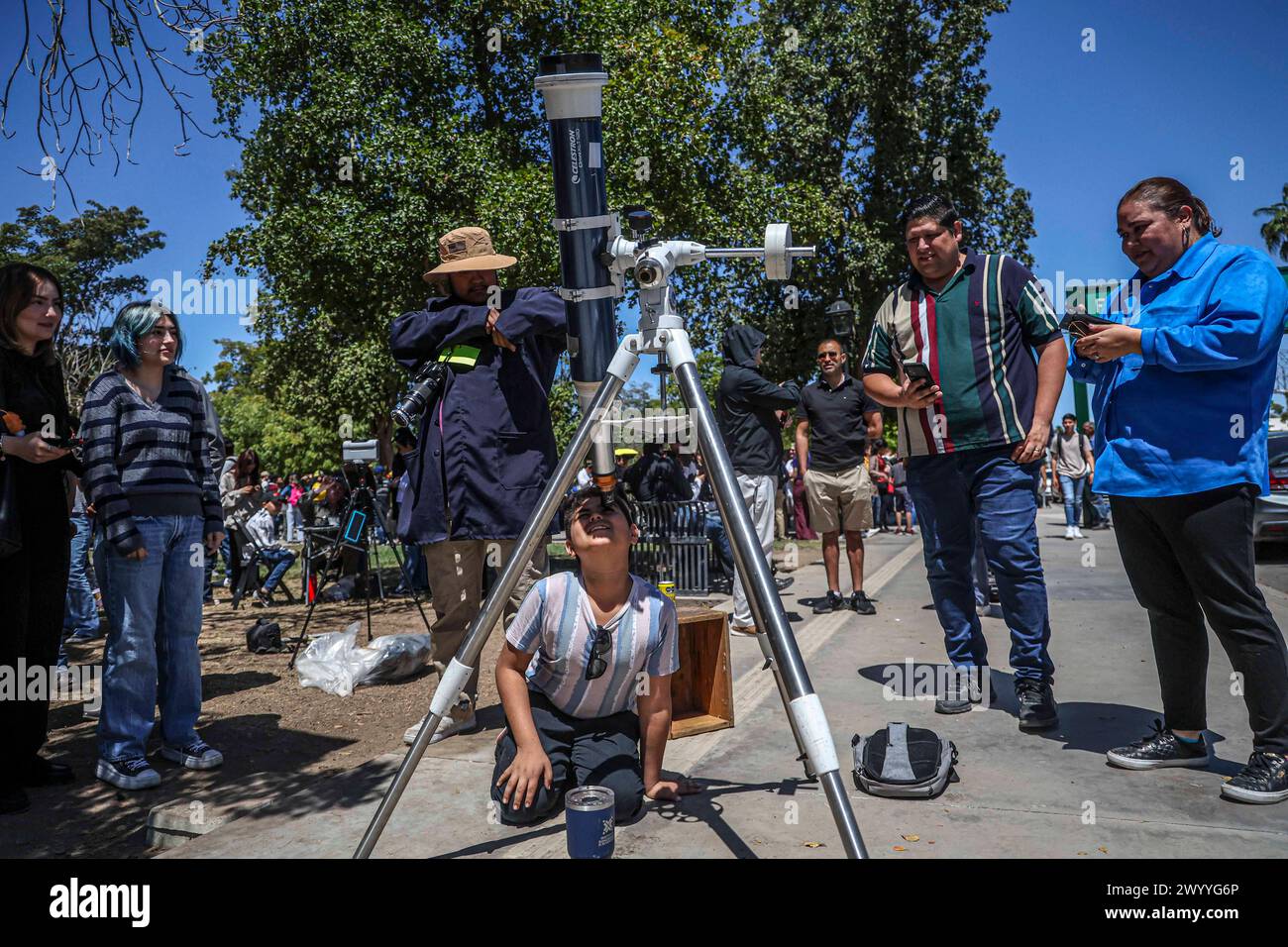 HERMOSILLO, MEXICO - APRIL 8: Student and scientific community gathered ...