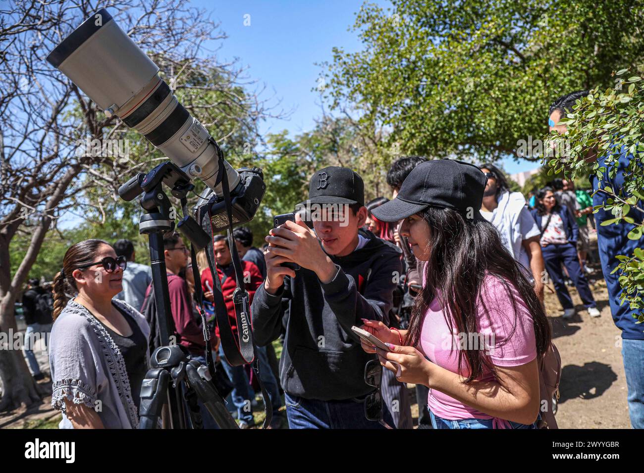 HERMOSILLO, MEXICO - APRIL 8: Student and scientific community gathered ...