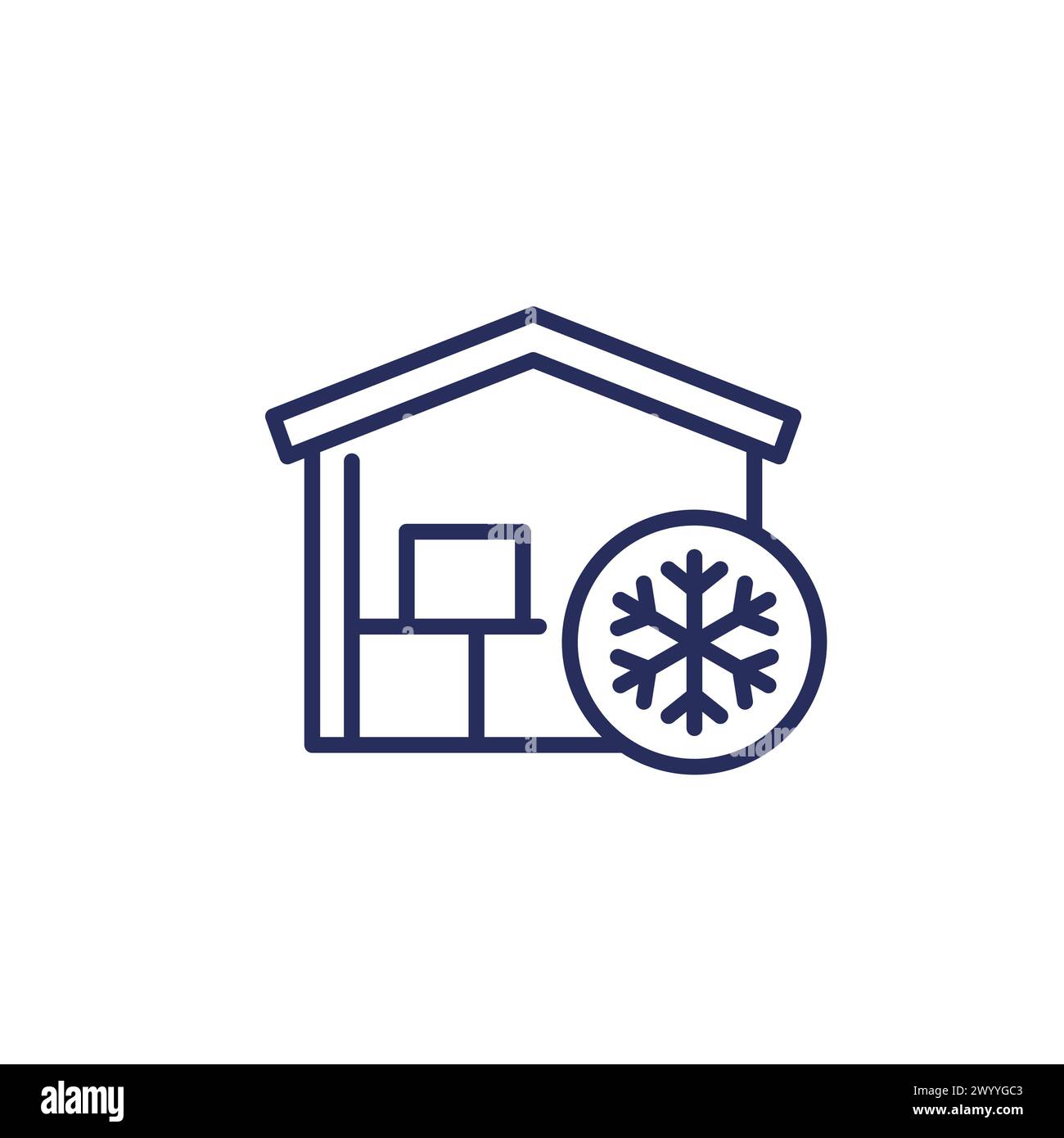 cold storage line icon with a warehouse Stock Vector Image & Art - Alamy cold storage line icon with a warehouse Stock Vector Image & Art - Alamy