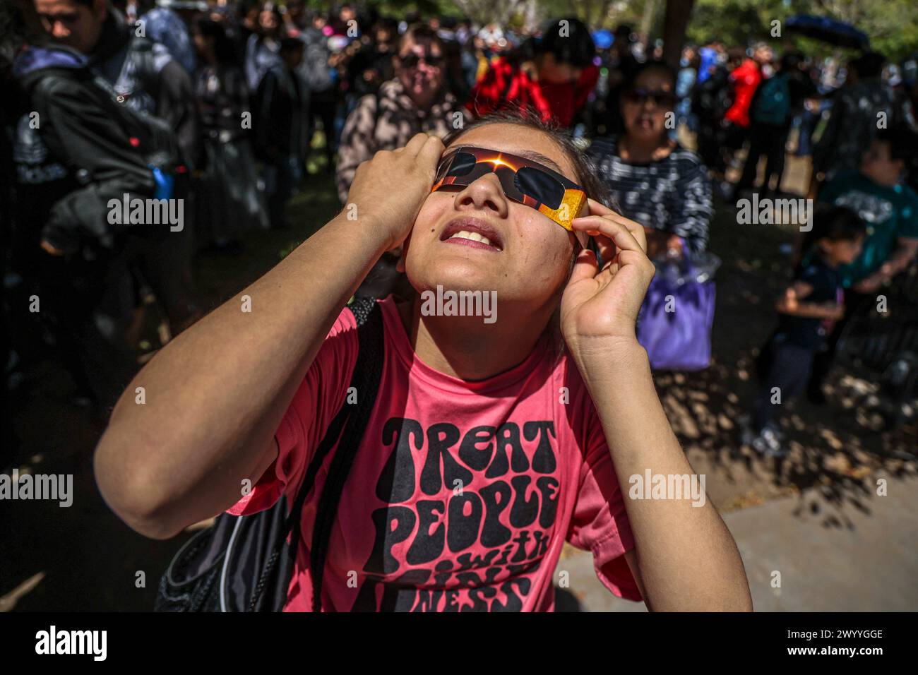 HERMOSILLO, MEXICO - APRIL 8: Student and scientific community gathered ...