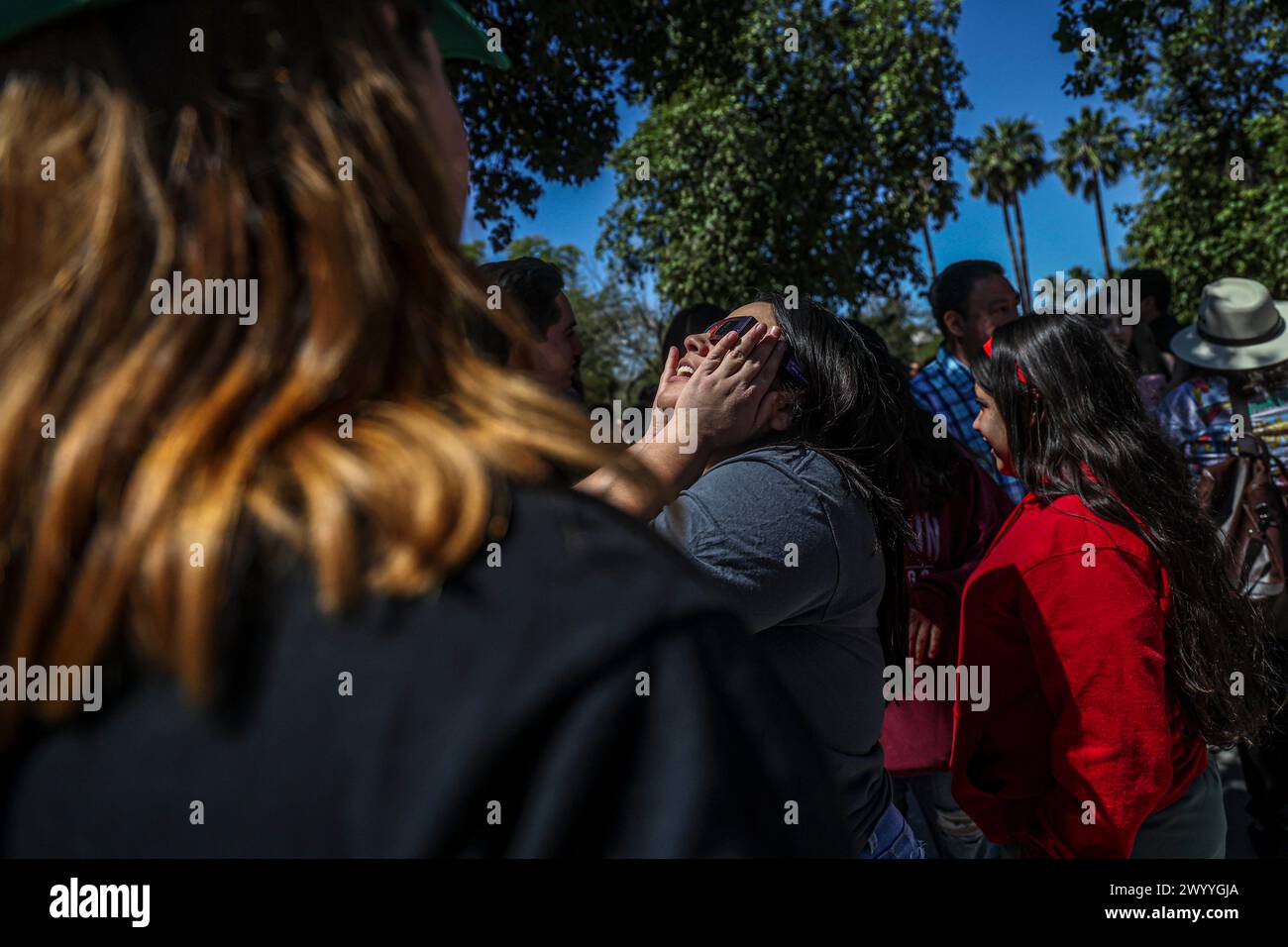 HERMOSILLO, MEXICO - APRIL 8: Student and scientific community gathered ...