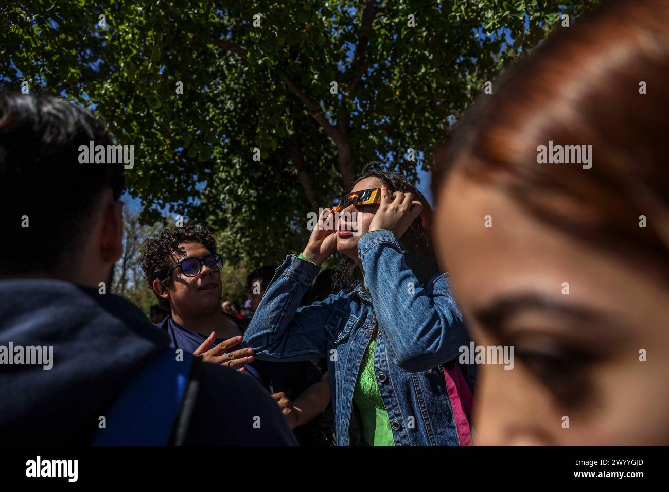 HERMOSILLO, MEXICO - APRIL 8: Student and scientific community gathered ...