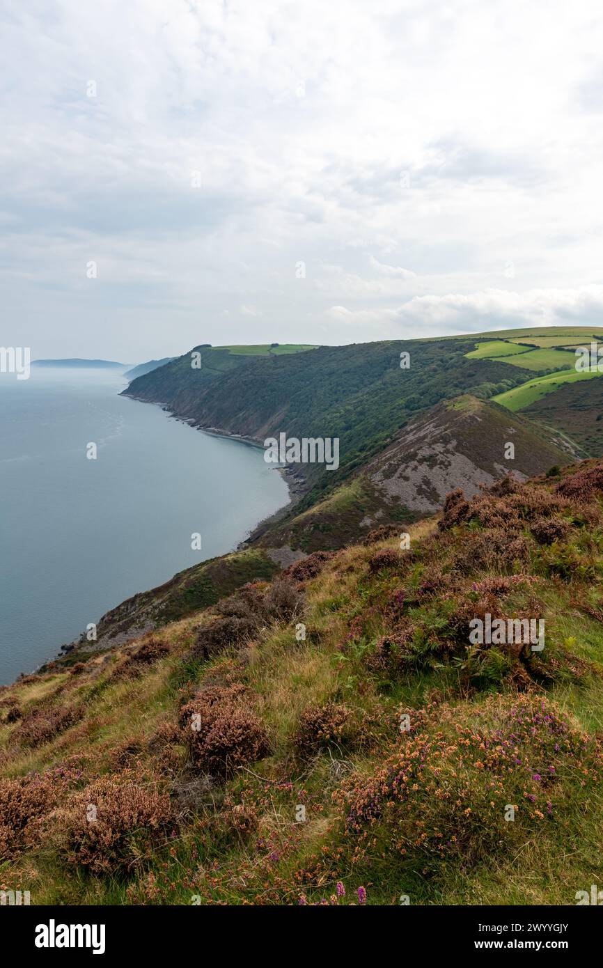 Landscape photo of the coastline at Foreland Point on the north Devon ...