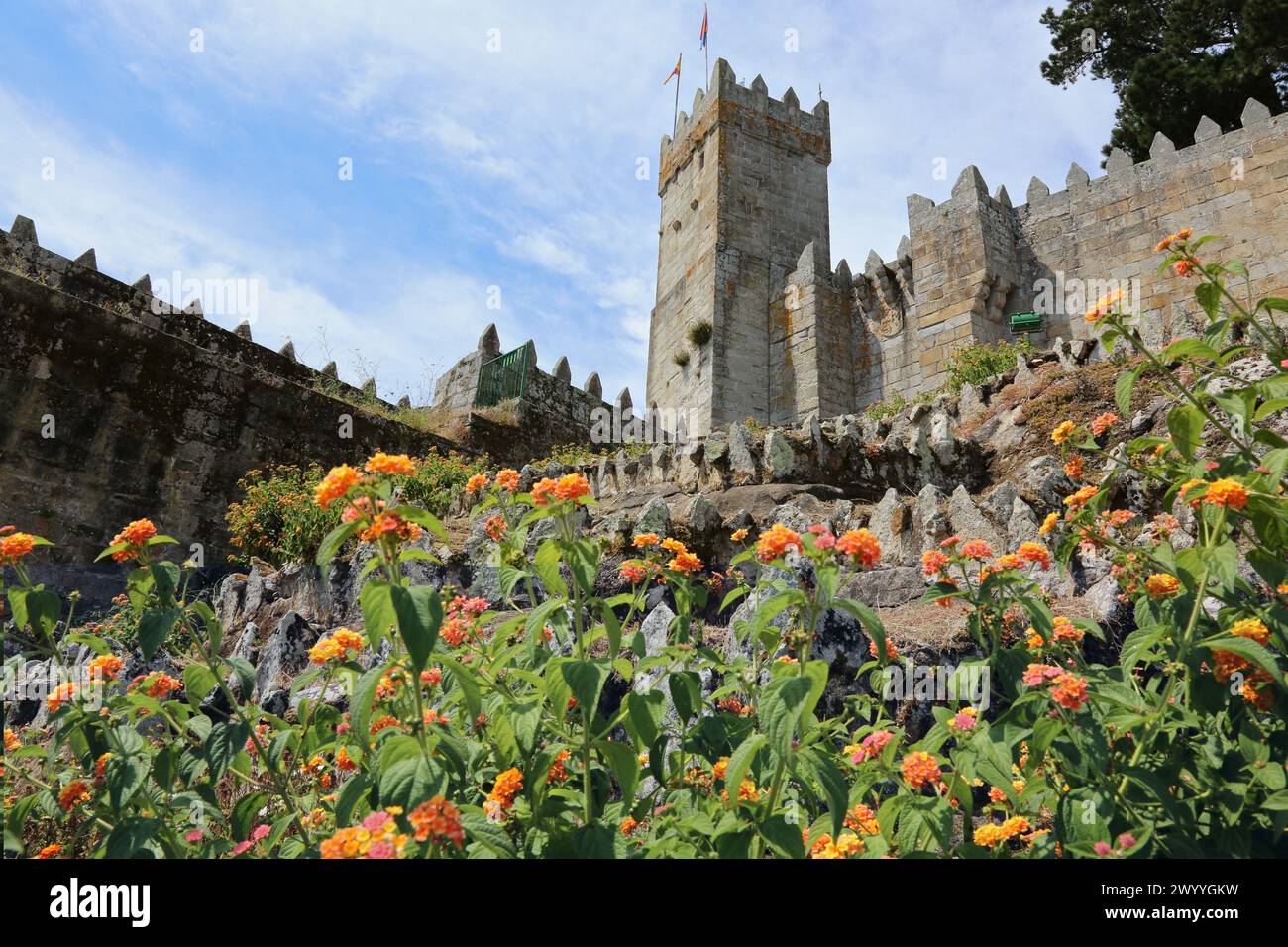Monterreal castle, Baiona, Pontevedra, Galicia, Spain Stock Photo - Alamy