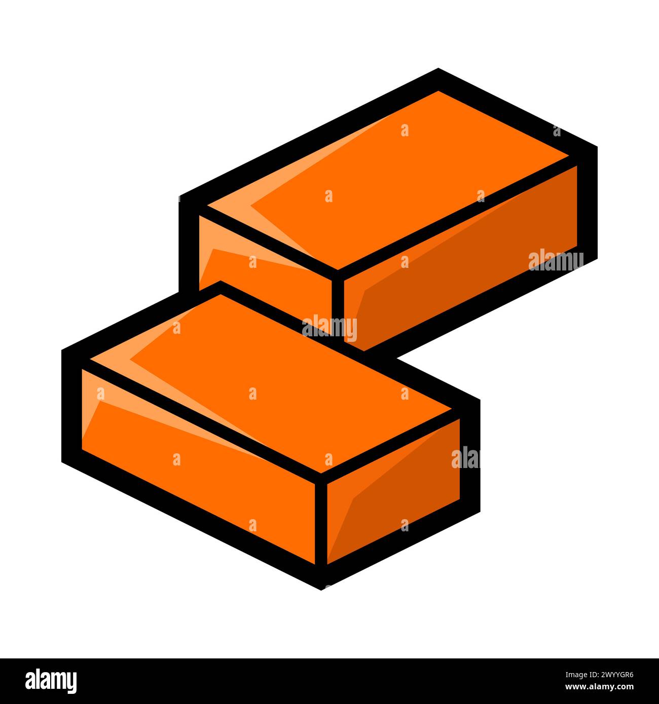 Bricks icon in isometry style. Construction image for website, app ...