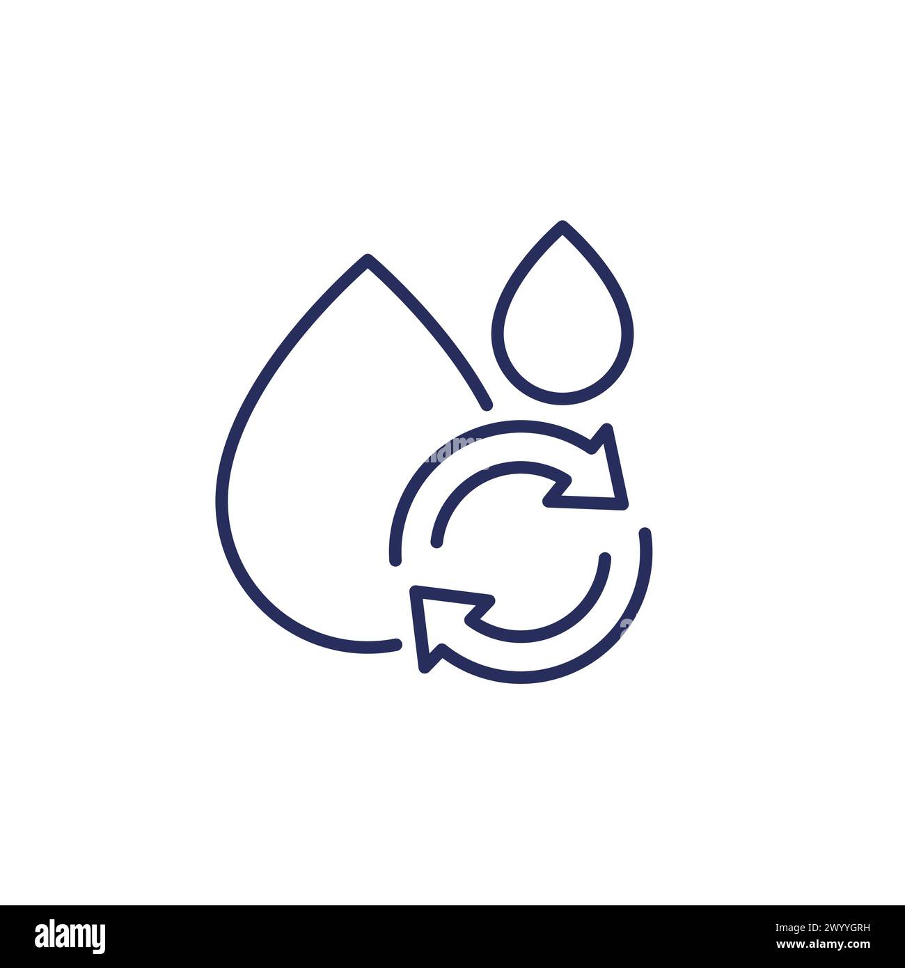 reuse water icon, line pictogram Stock Vector Image & Art - Alamy