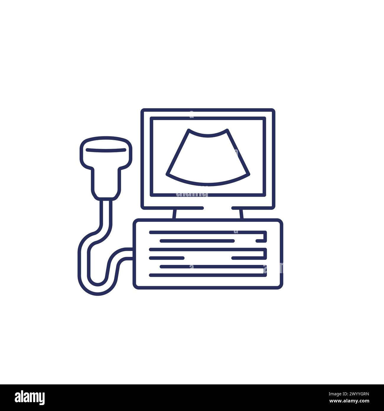 Sonography machine icon outline Stock Vector Images - Alamy