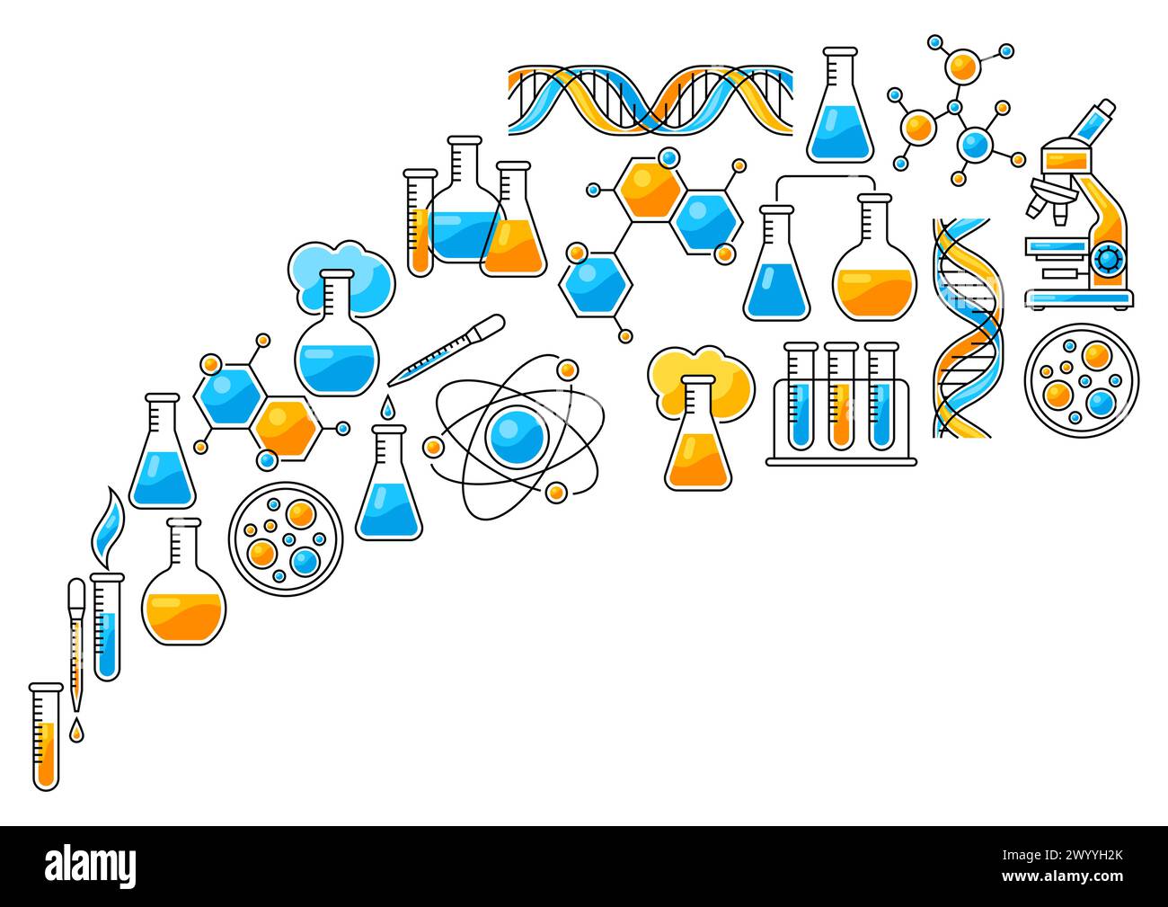 Background with science items. Medical concept image Stock Vector Image ...
