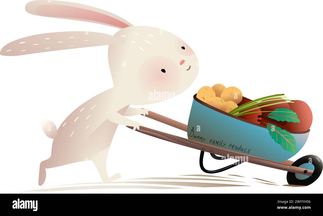 Wheelbarrow pushing Stock Vector Images - Alamy