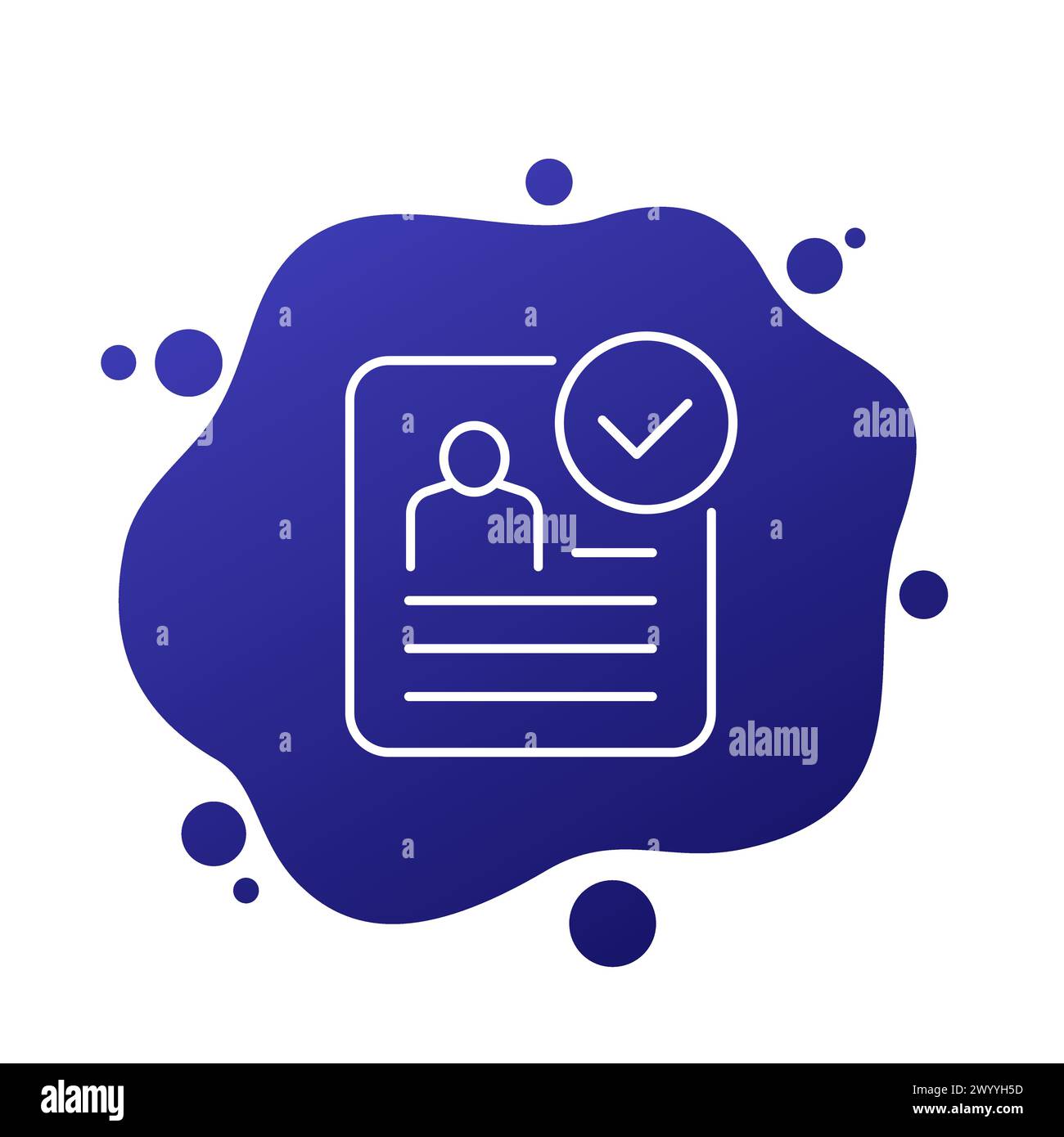 personal data check line icon for web Stock Vector Image & Art - Alamy
