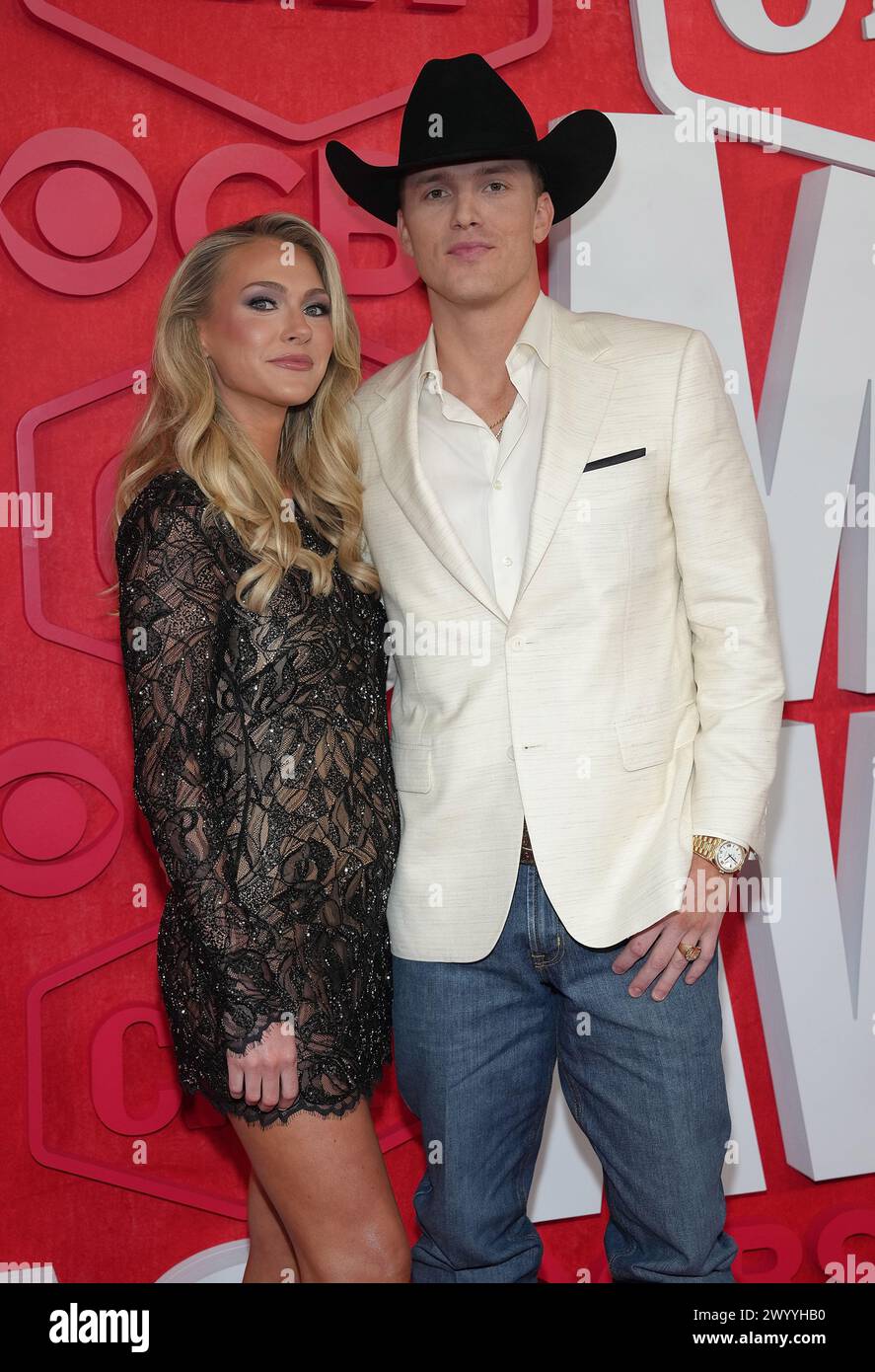 Hallie Ray Light McCollum, Parker McCollum attend the 2024 CMT Music ...