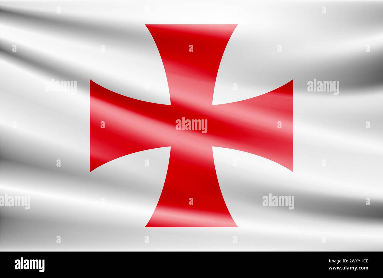 knights templar cross flag. Vector illustration Stock Vector Image ...