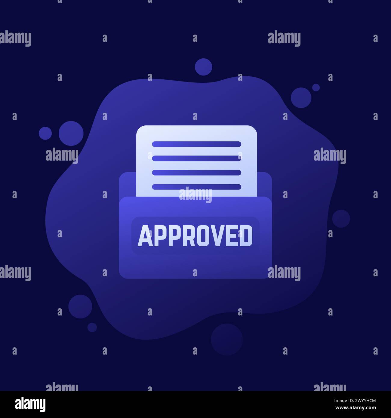 Approved file folder icon hi-res stock photography and images - Alamy
