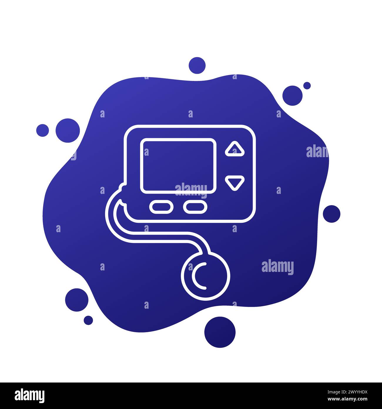 Insulin Pump Icon In Line Style Stock Vector Image And Art Alamy