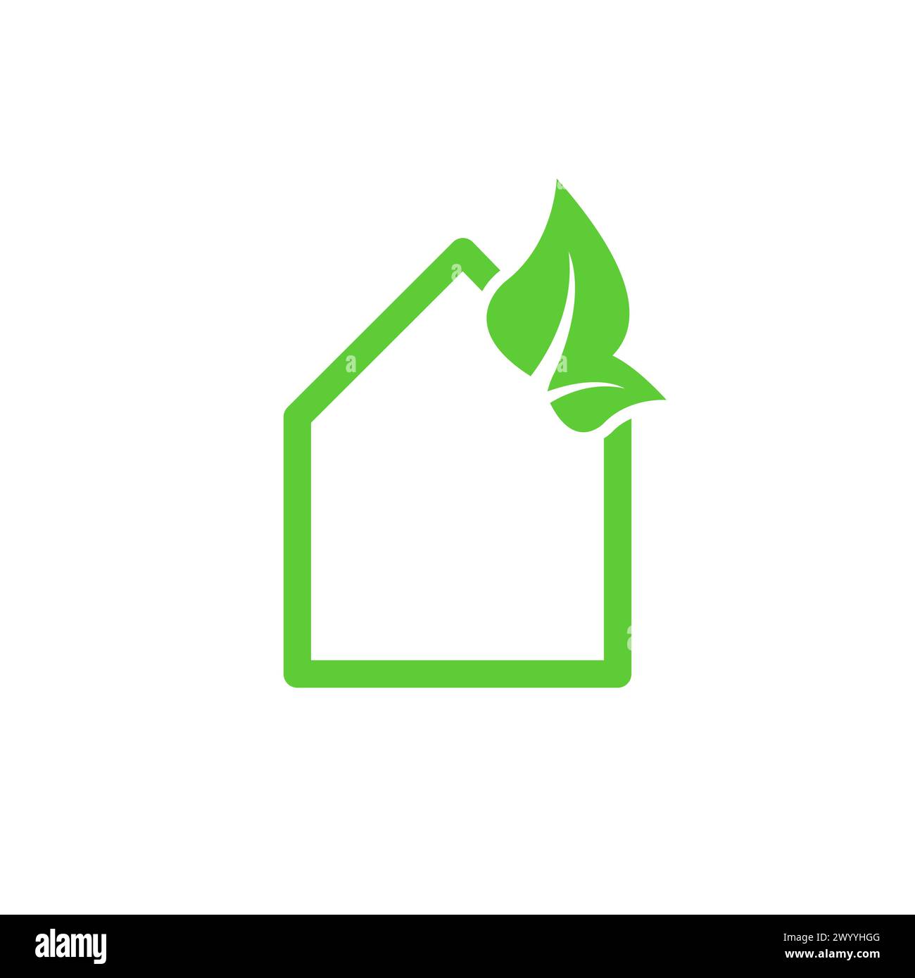 Eco house icon. Isolated on white background Stock Vector Image & Art ...