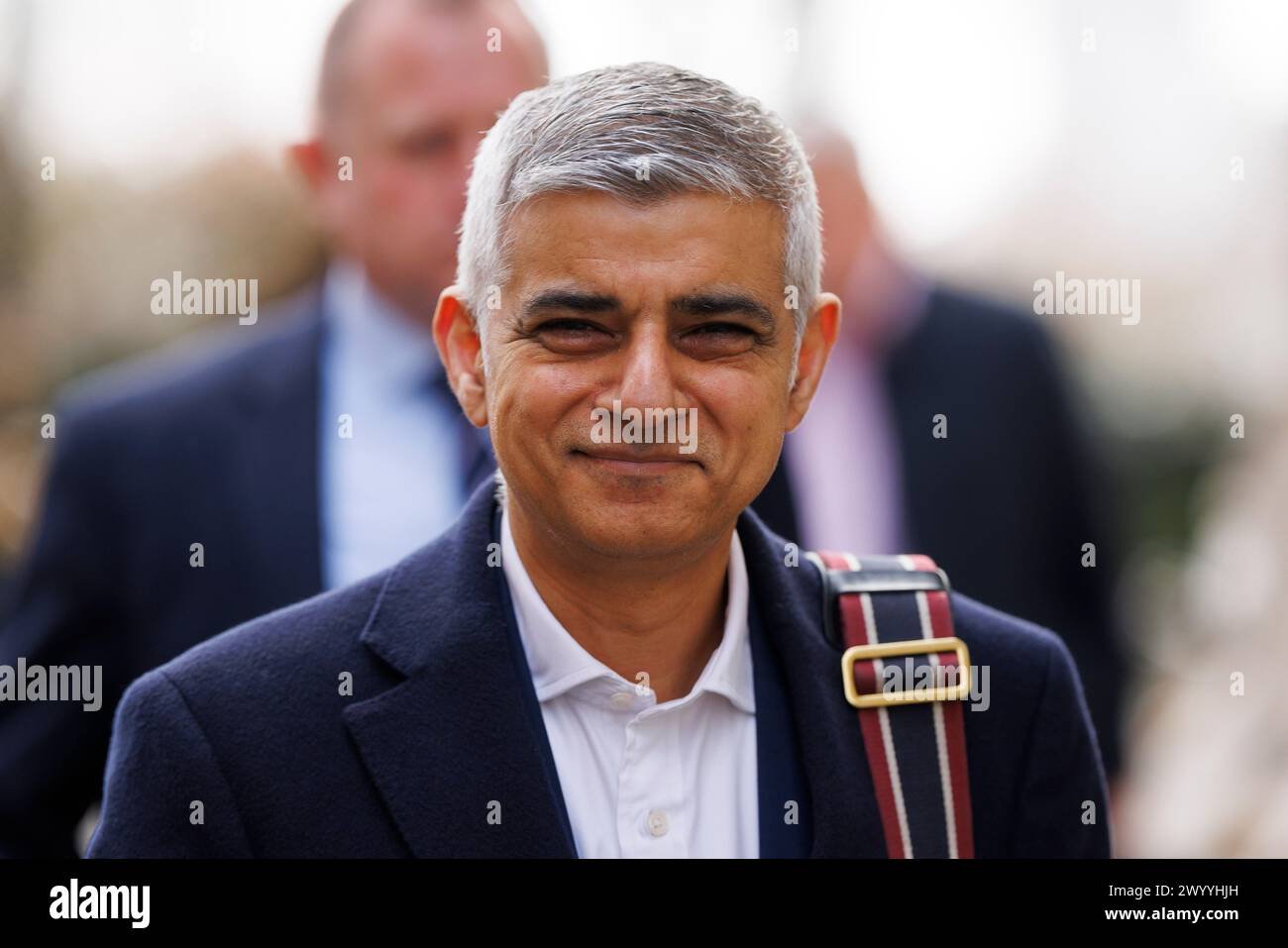 Sadiq Khan, Mayor of London, leaves a Westminster studio after ...