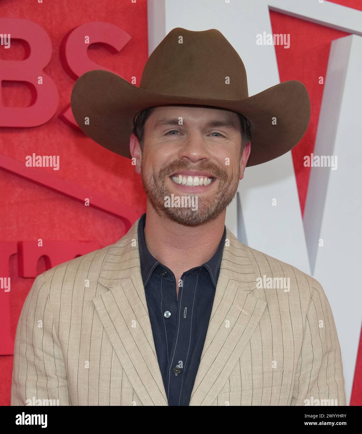 Dustin Lynch attends the 2024 CMT Music Awards at Moody Center on April ...
