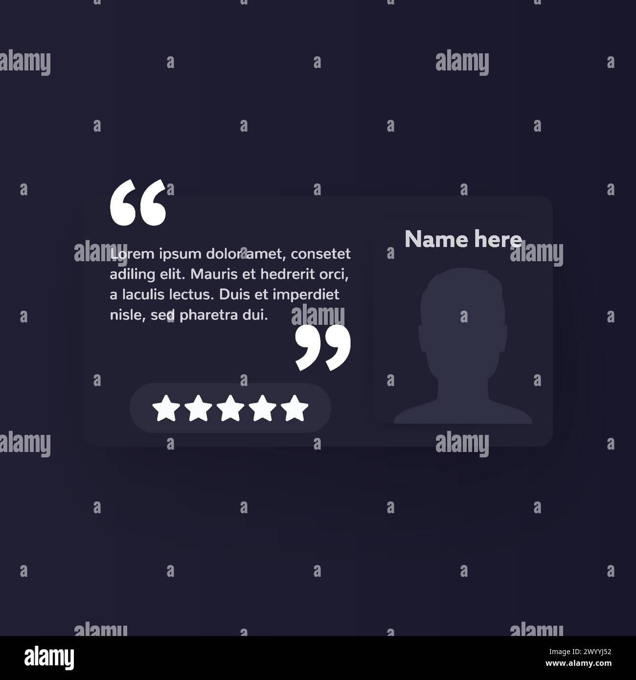 testimony template for web, testimonial vector Stock Vector Image & Art ...