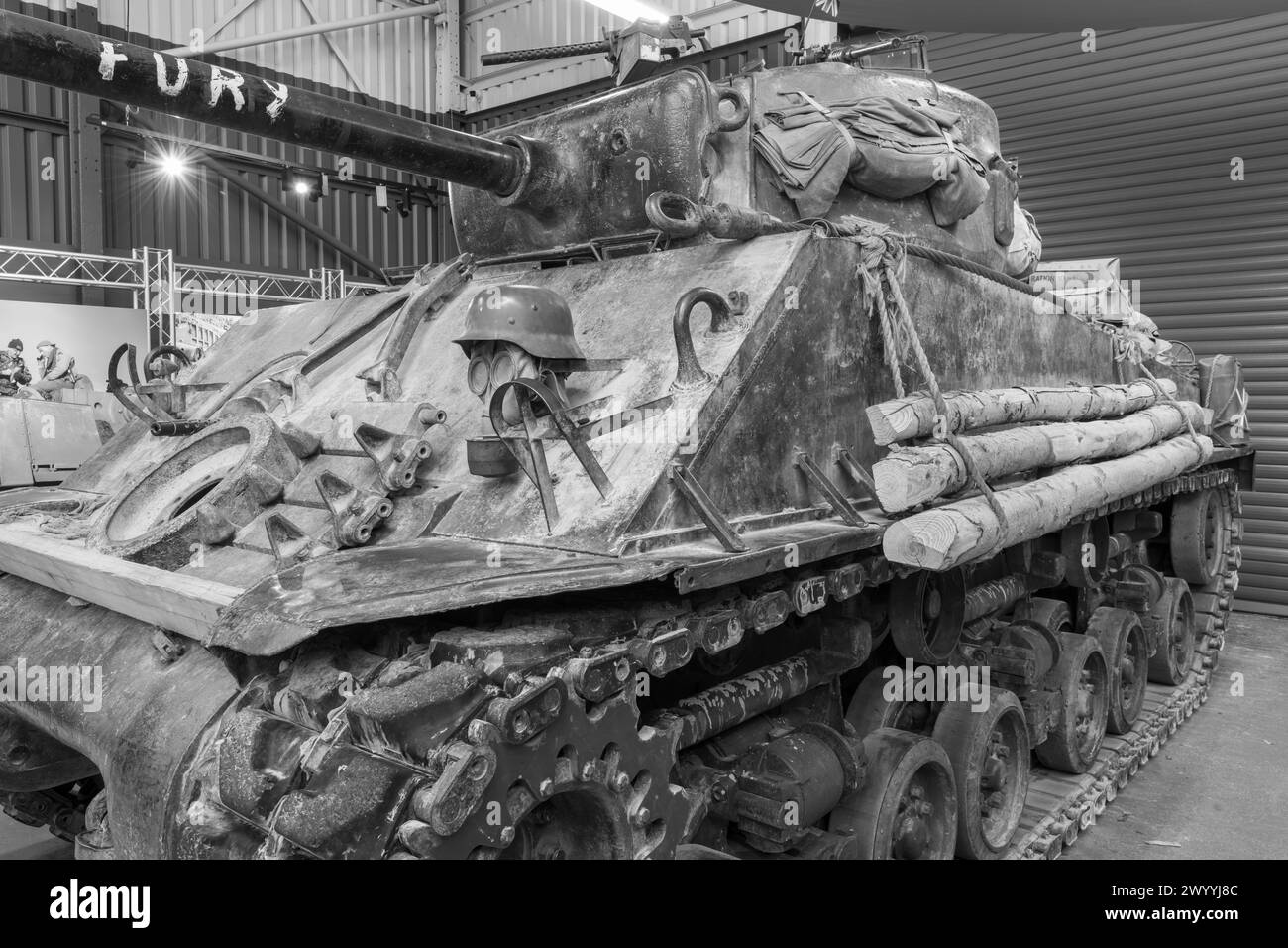 Bovington.Dorset.United Kingdom.August 8th 2023.The Sherman M4A2 tank ...