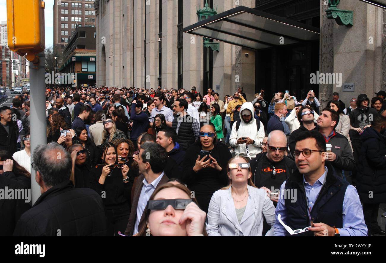 April 8, 2024, New York City, New York: (NEW) Solar Eclipse Seen In New ...