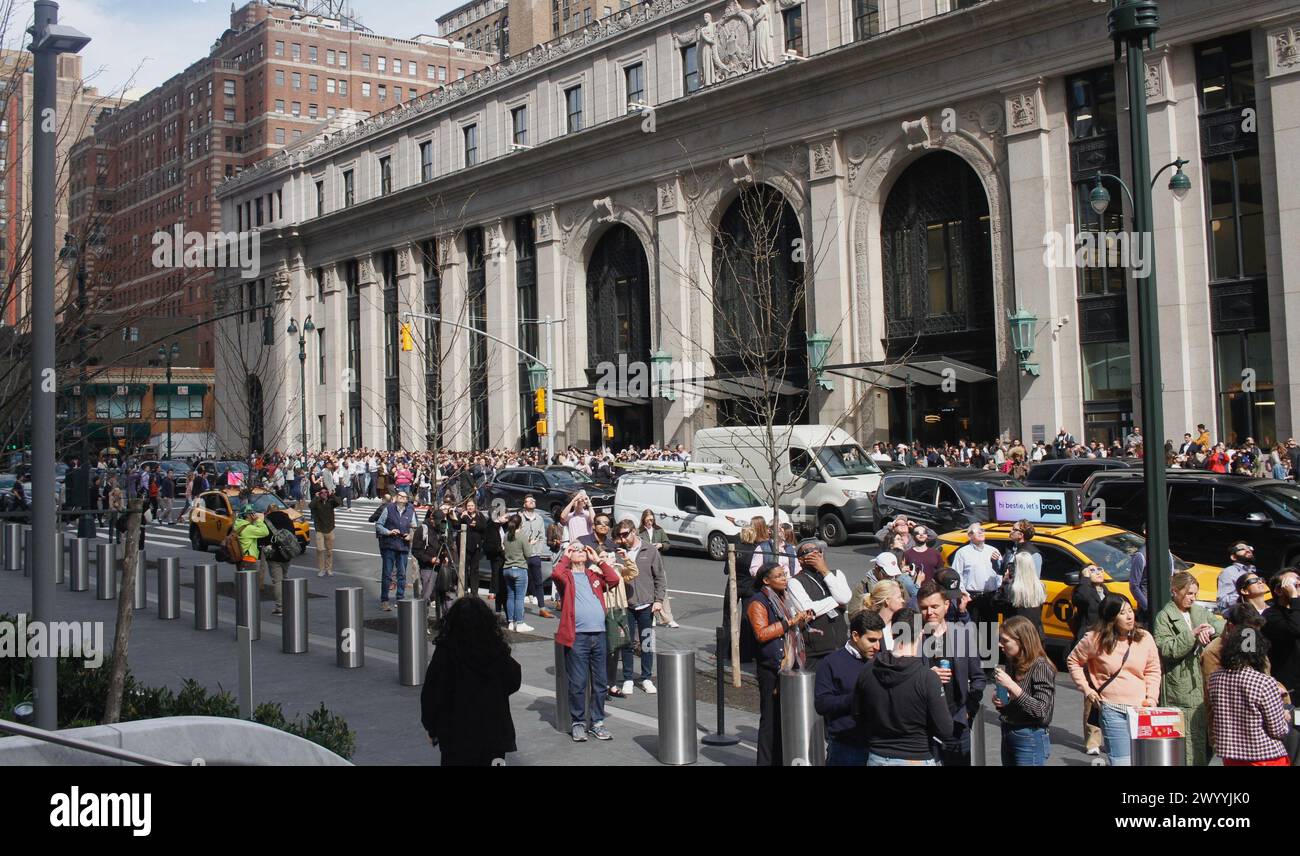 April 8, 2024, New York City, New York: (NEW) Solar Eclipse Seen In New ...