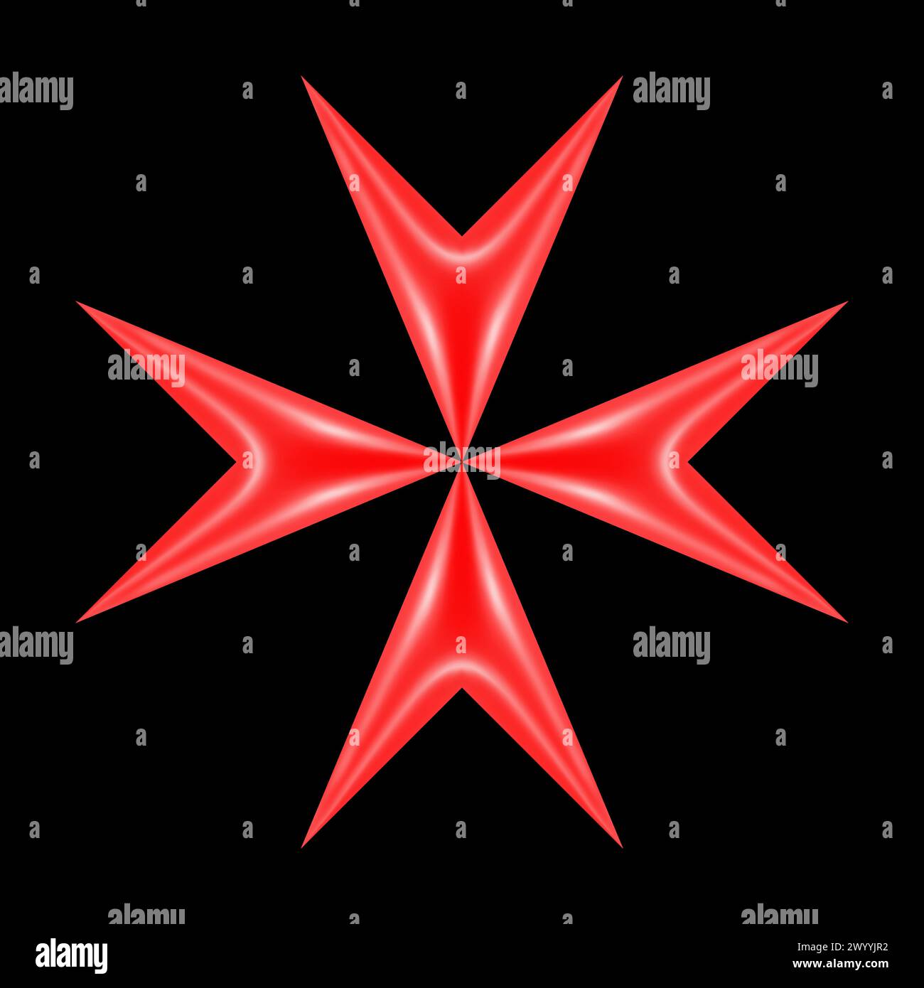 Vector maltese cross on black background. Vector illustration Stock ...