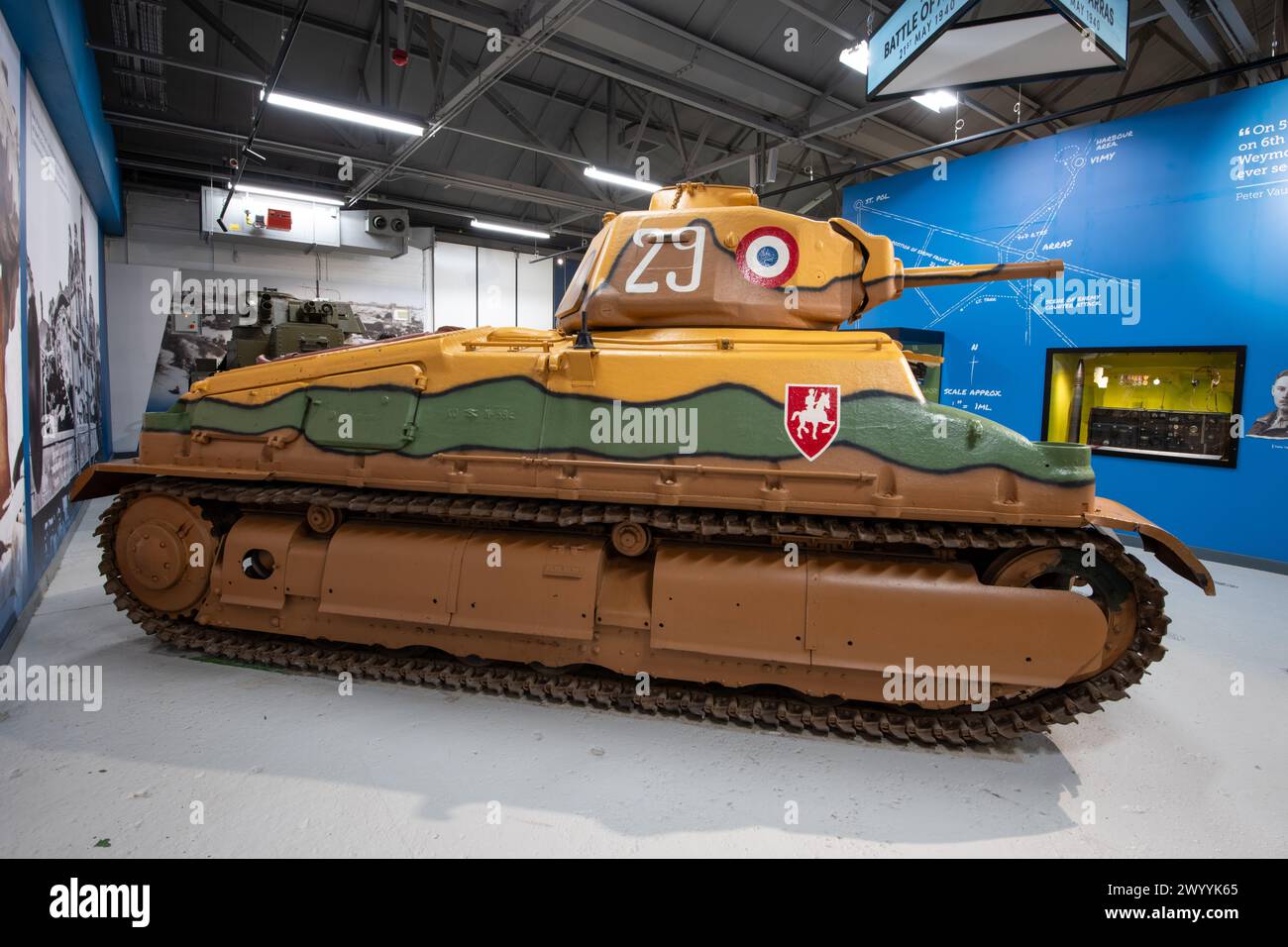 Bovington.Dorset.United Kingdom.February 25th 2024.A Somua S35 tank ...