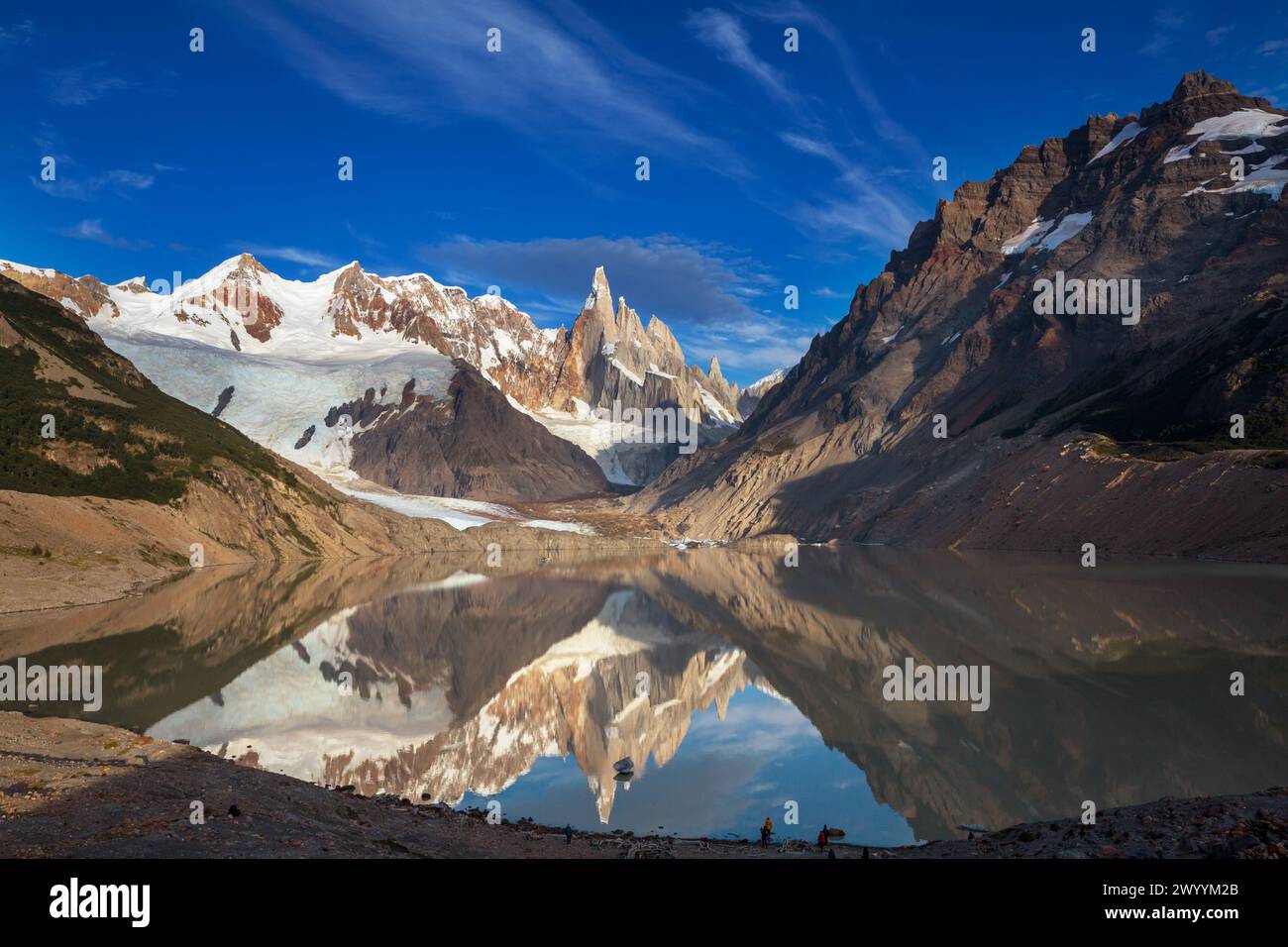 Famous beautiful peak Cerro Torre in Patagonia mountains, Argentina ...