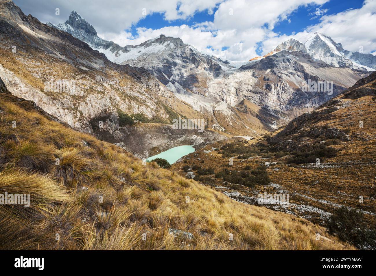Beautiful mountains landscapes in Cordillera Blanca, Peru, South ...