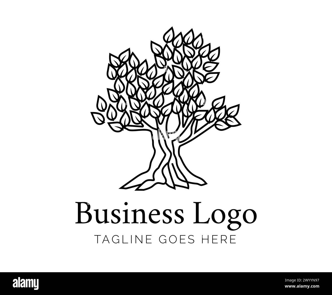 Olives trees Stock Vector Images - Alamy