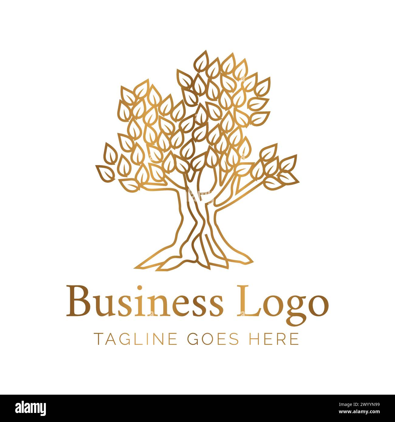 Beautiful Elegant Olive Tree Gold Logo Stock Vector Image & Art - Alamy