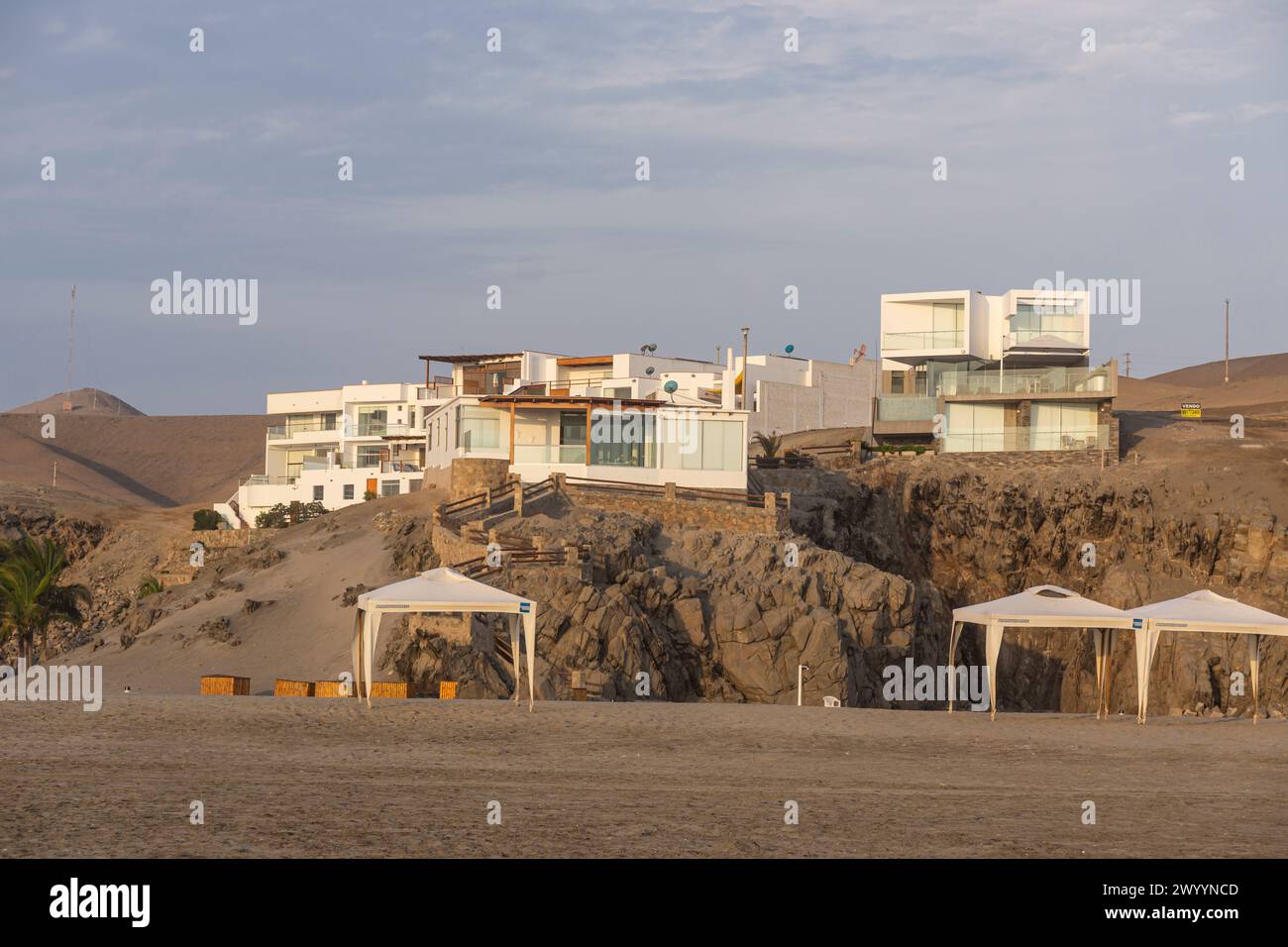 Punta Corrientes Beach in southern Lima, Peru Stock Photo - Alamy