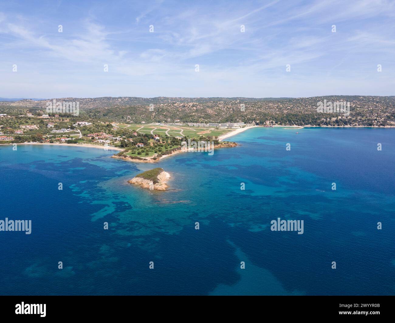 Amazing view of Sithonia coastline near Kastri Beach, Chalkidiki ...