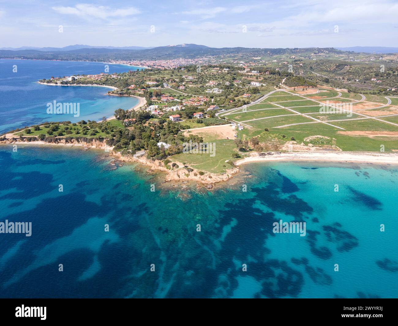 Amazing view of Sithonia coastline near Kastri Beach, Chalkidiki ...