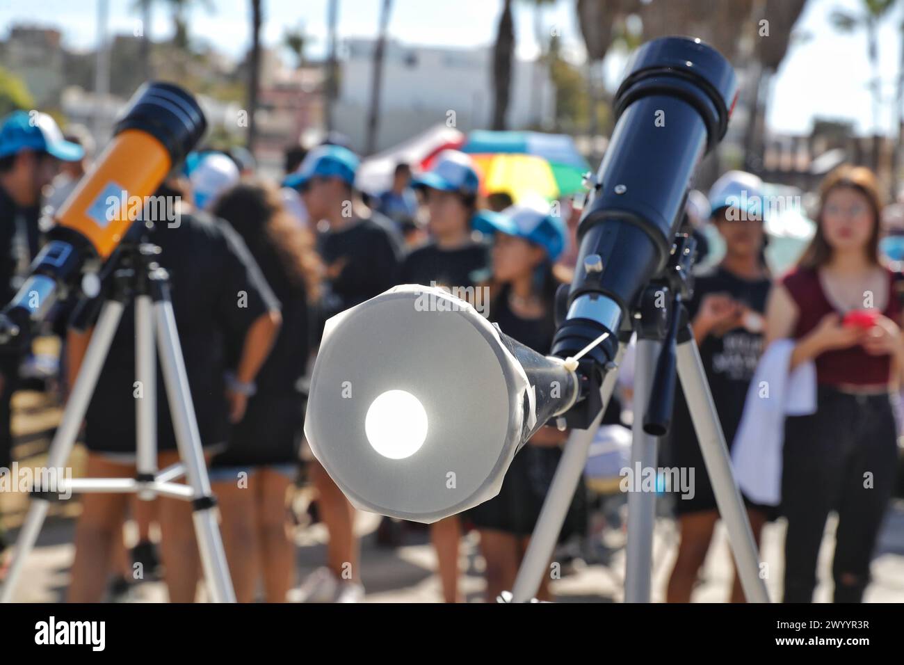 Mazatlan, Mexico. 08th Apr, 2024. The solar eclipse observed in a ...