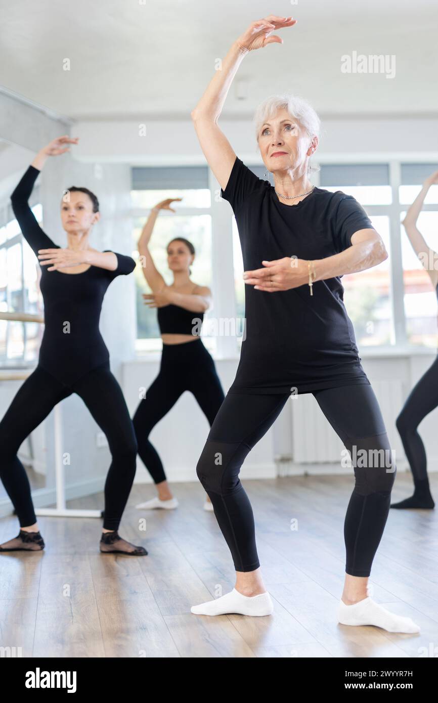 Group of women rehearsing ballet dance Stock Photo - Alamy