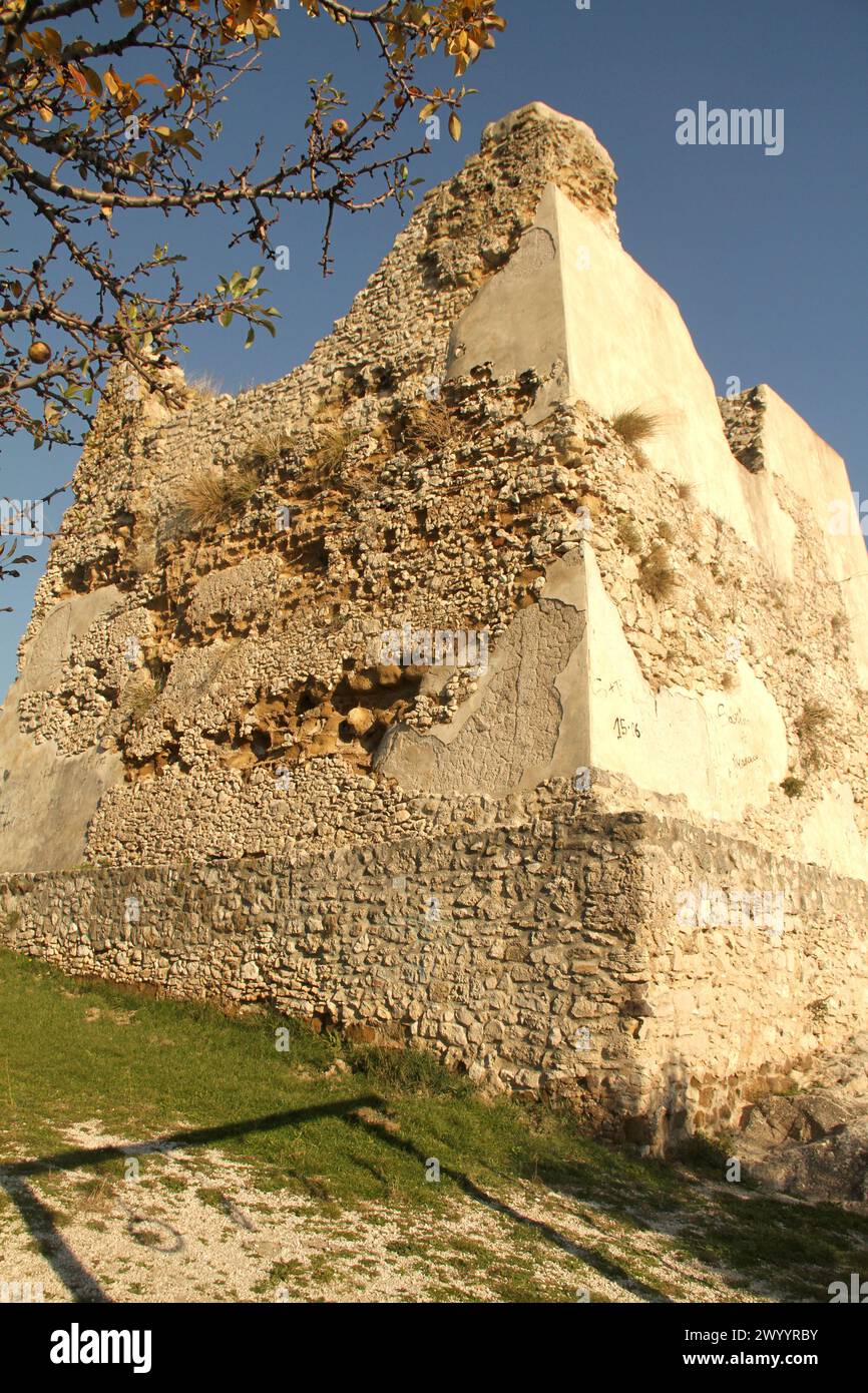 View of the 16th century Torre di Scauri (The Tower of Scauri) in ...