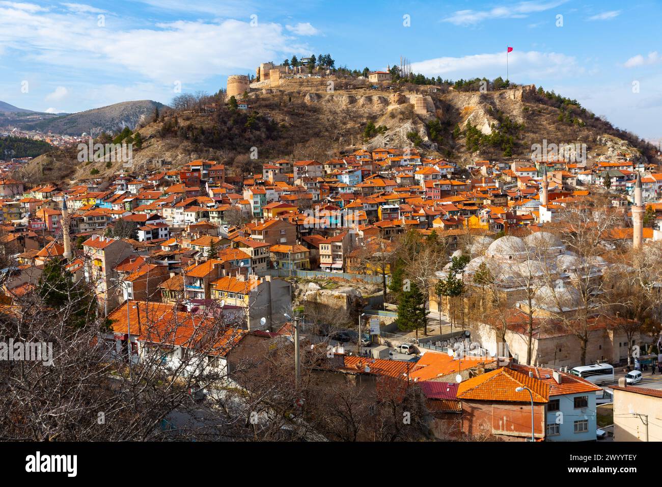 Turkish city of Kutahya with views of the castle Stock Photo - Alamy