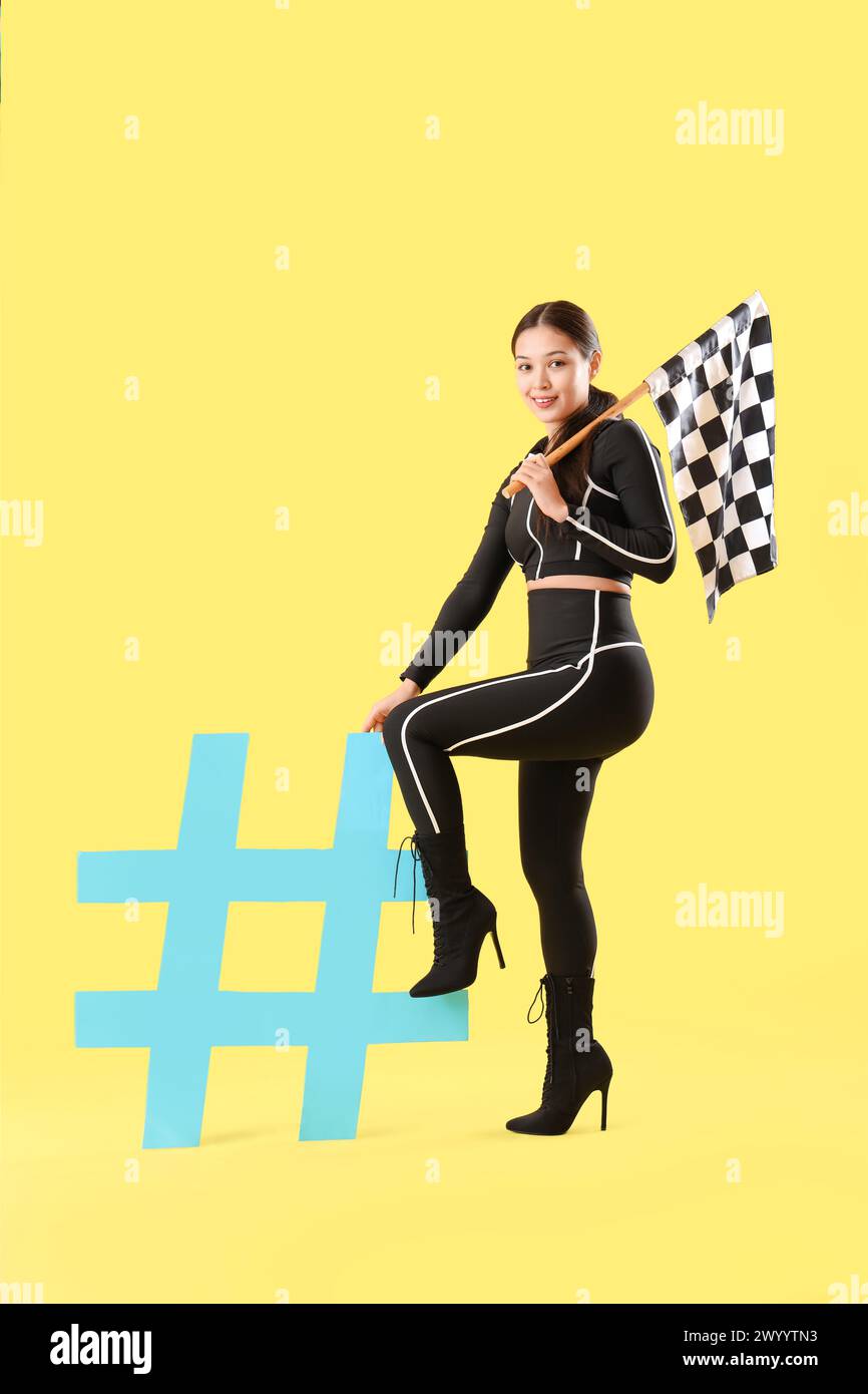 Grid girl flag hi-res stock photography and images - Alamy