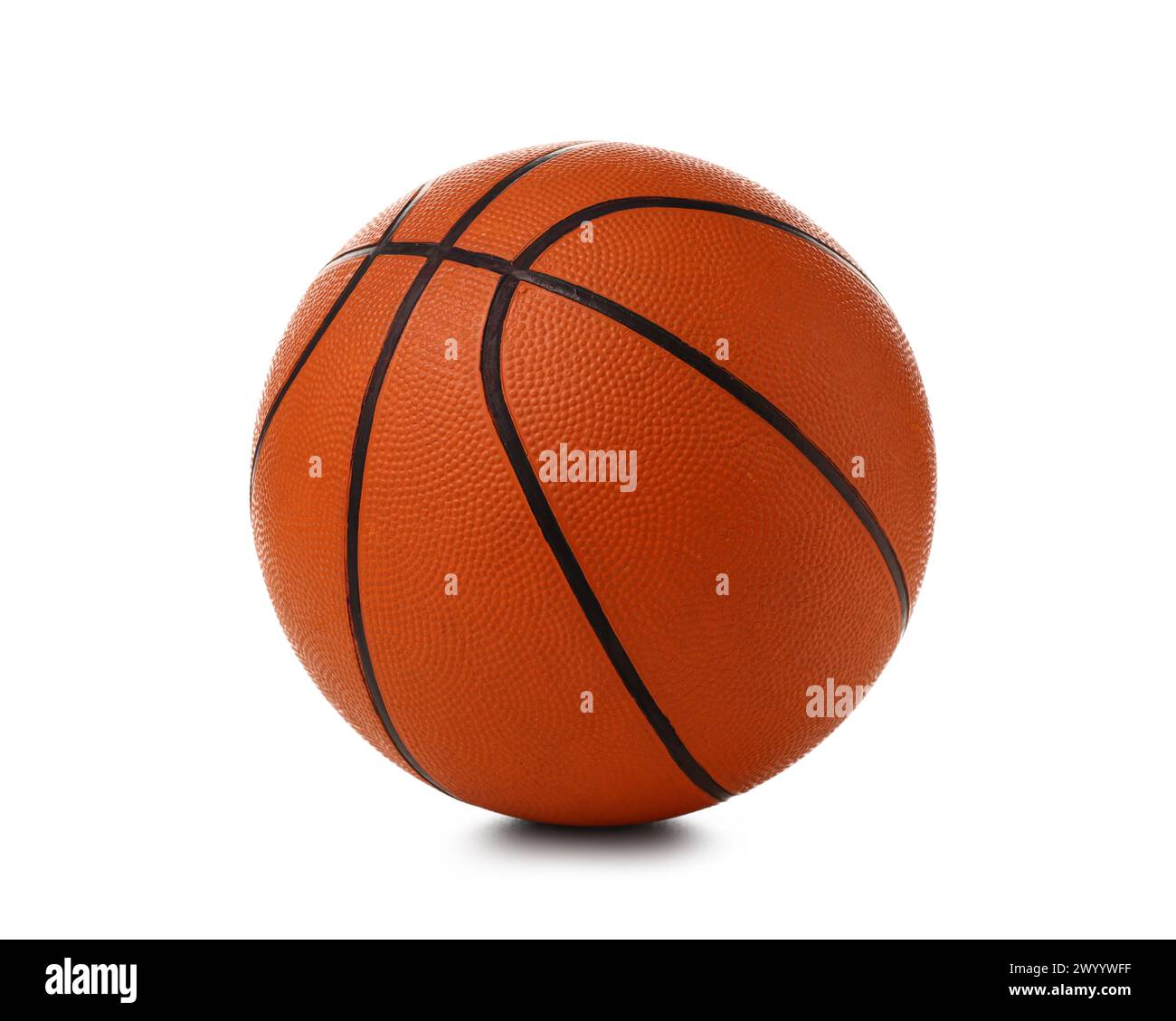 Orange basketball on white background Stock Photo - Alamy