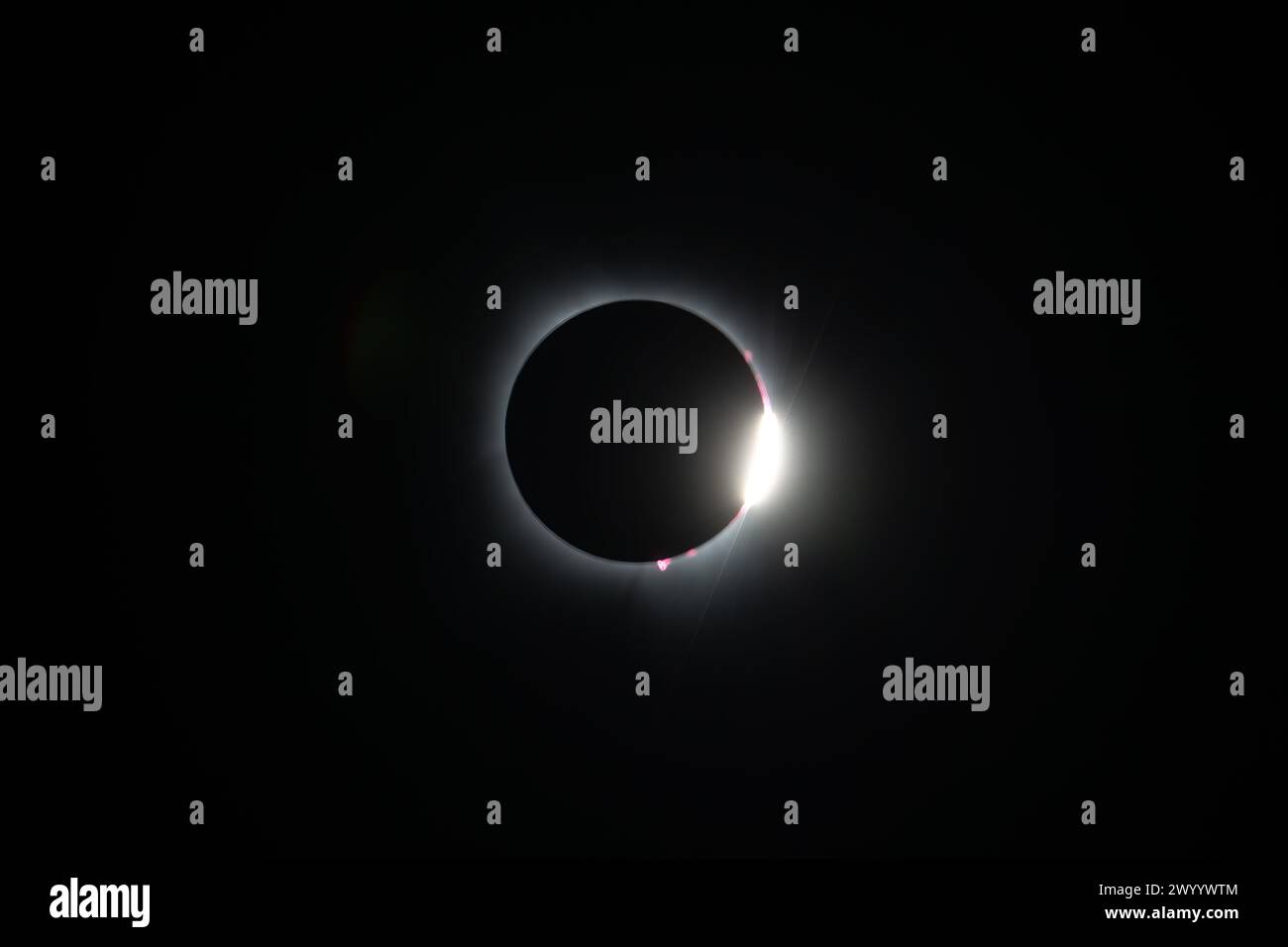 Plano, USA. 8th Apr, 2024. A total solar eclipse is pictured in Plano ...