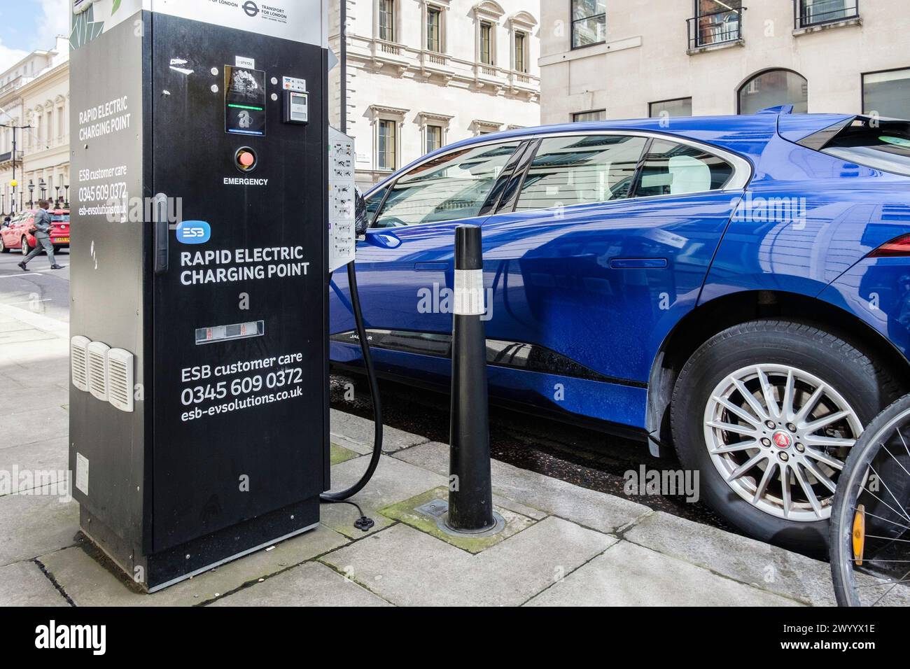 Roadside rapid electric charging point in Central London, UK Stock ...