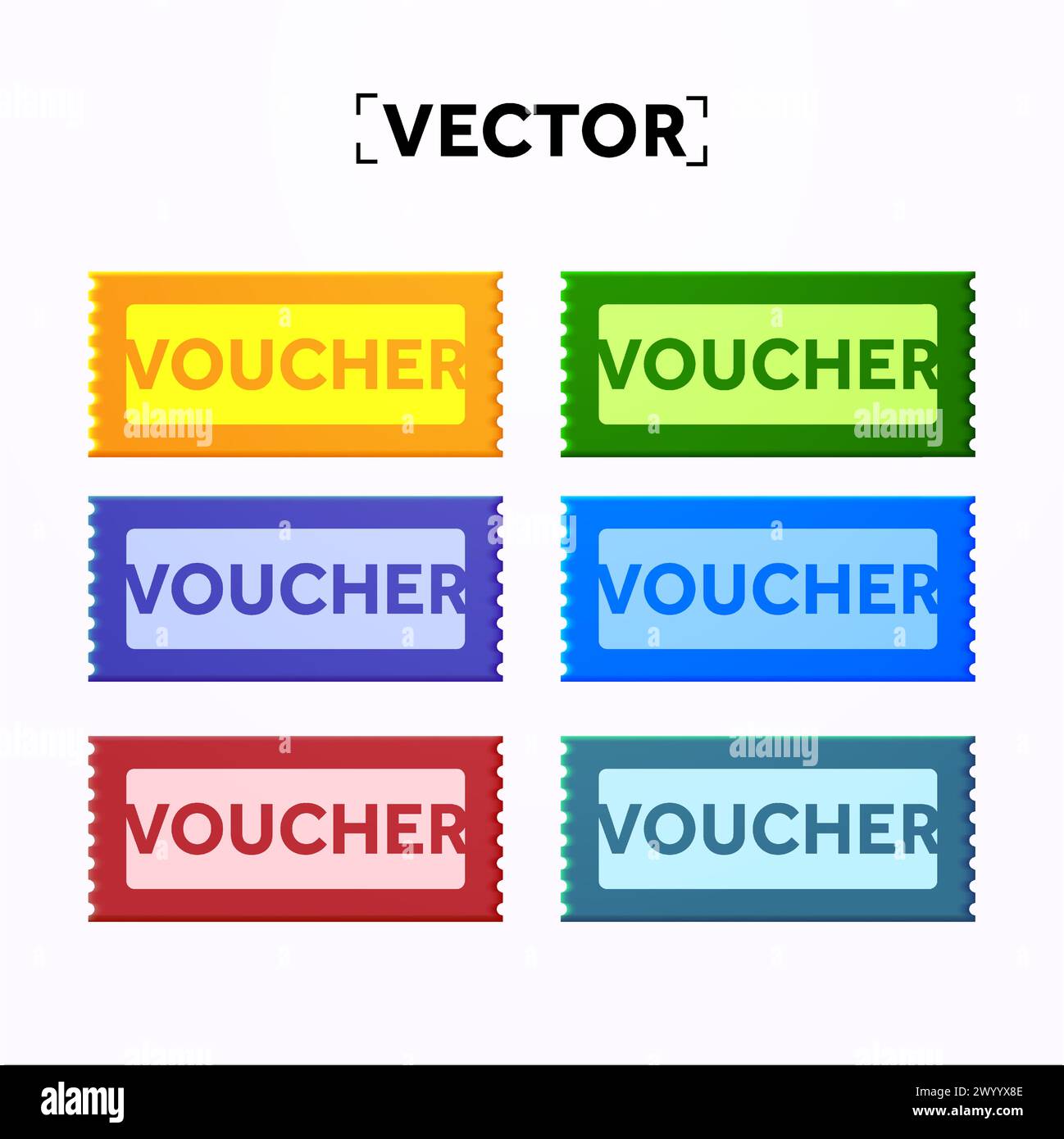 Set of 3d minimal promotional vector coupons. Coupon set, minimal ...